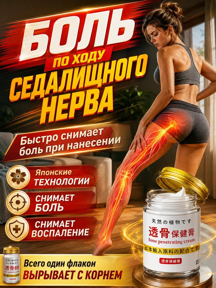 Японский Мазь при защемлении седалищного нерва 50г