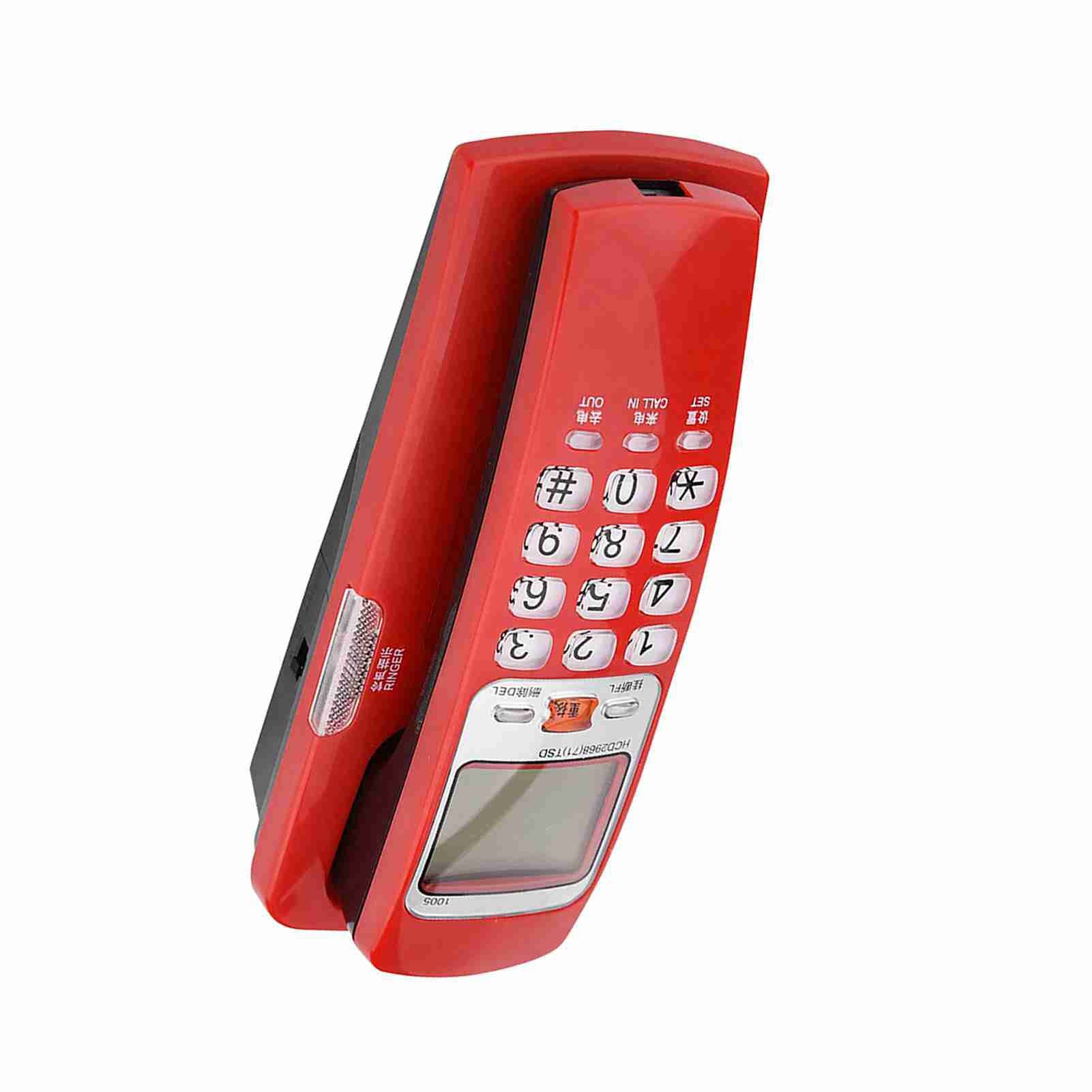 FSK/DTMF Caller ID Телефон Проводной телефон Настольный стационарный модный удлинительный телефон для дома Красный