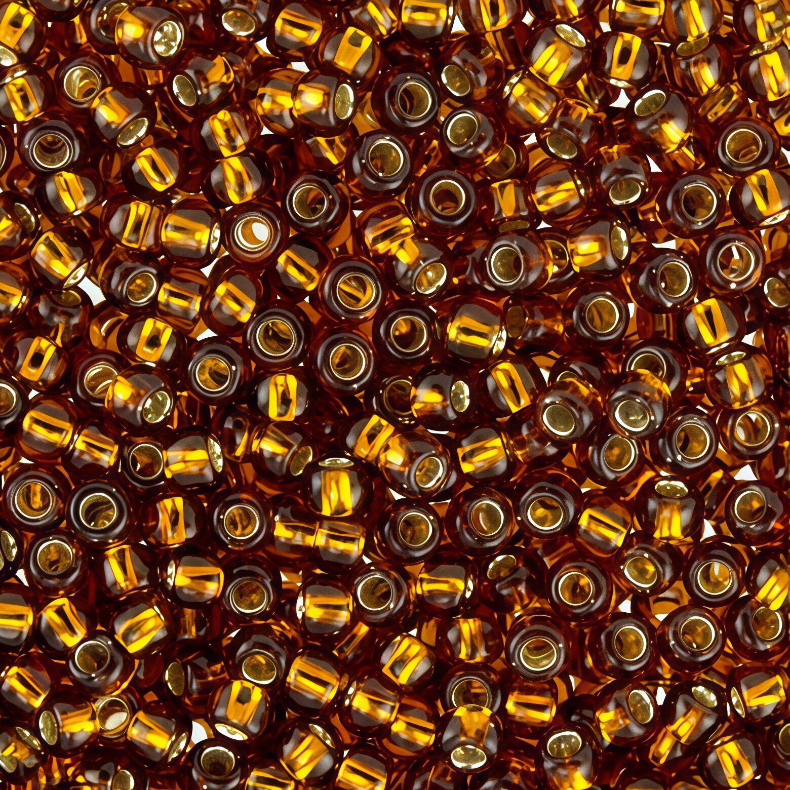 Бисер TOHO круглый, размер 10/0, цвет #34 (Внутреннее серебрение, дымчатый топаз), 10 грамм