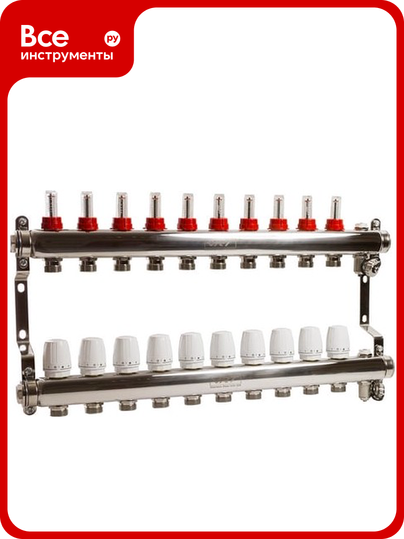 Коллекторная группа VRT 3/4" евроконус, распределительный, из нержавеющей стали, для высоких давлений и температурой
