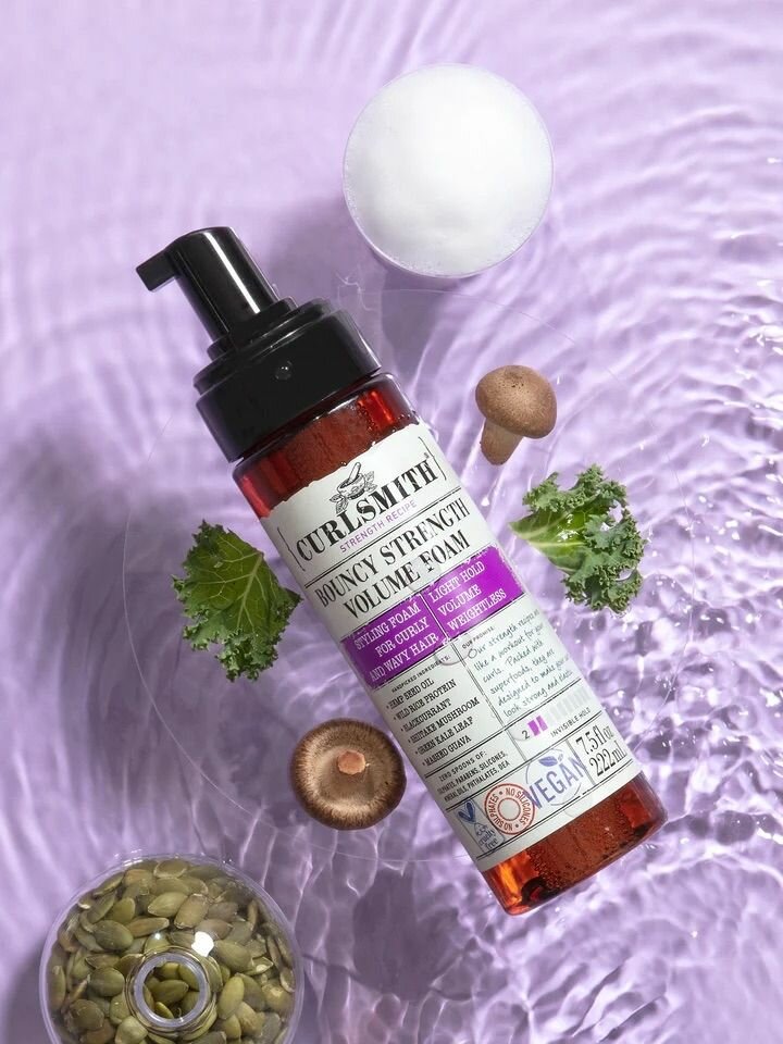 Curlsmith Пенка-мусс для увеличения объема кудрявых волос Bouncy Strength Volume Foam, 222 мл