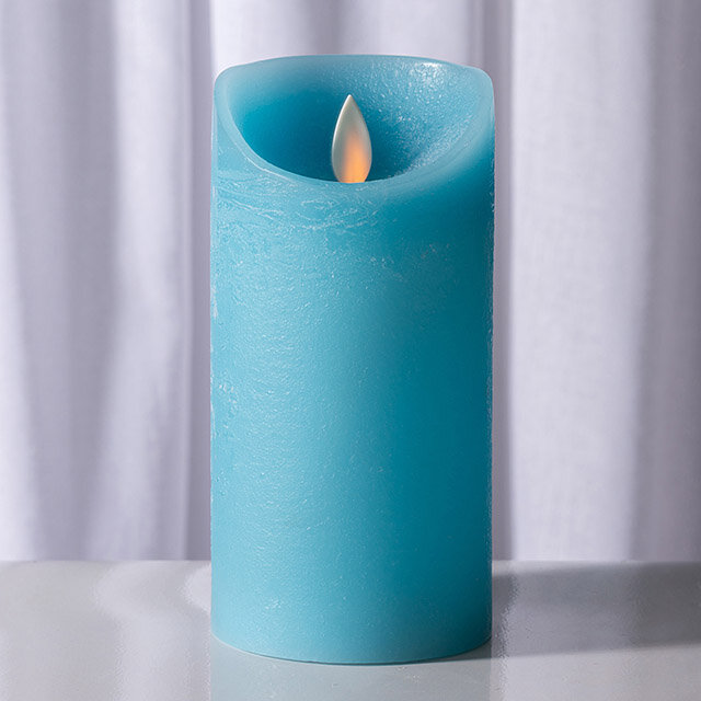 Светодиодная свеча с имитацией пламени Линдис 15 см, голубая, батарейка, Peha, MB-20221