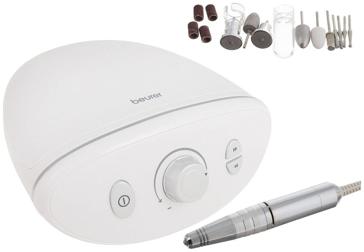 Маникюрно-педикюрный набор Beurer MP100 насадок в компл:10шт белый