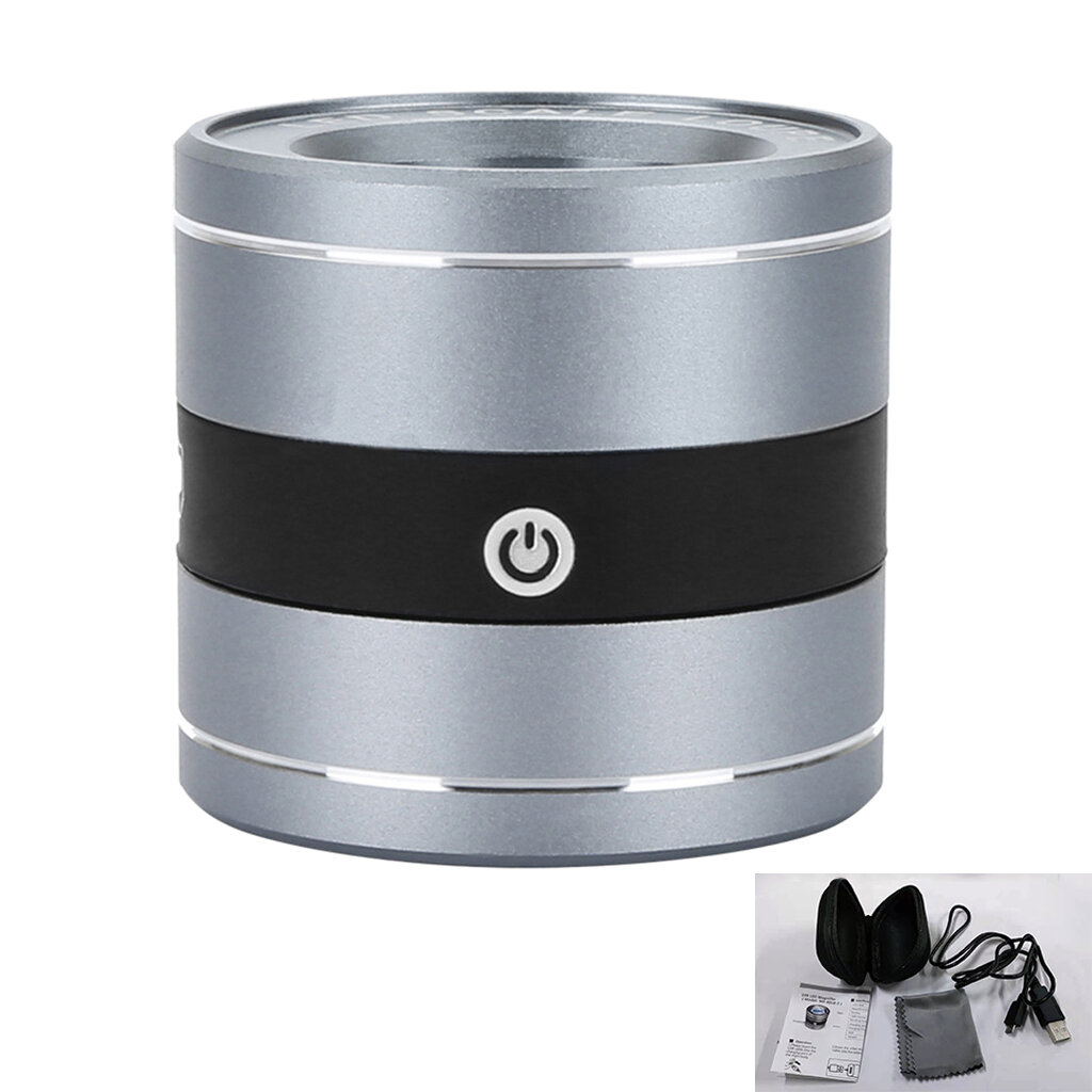 USB зарядка 10X полностью металлическая увеличительная линза лупа лупа со шкалой светодиодные УФ-лампы ручные монеты марки ювелирные изделия