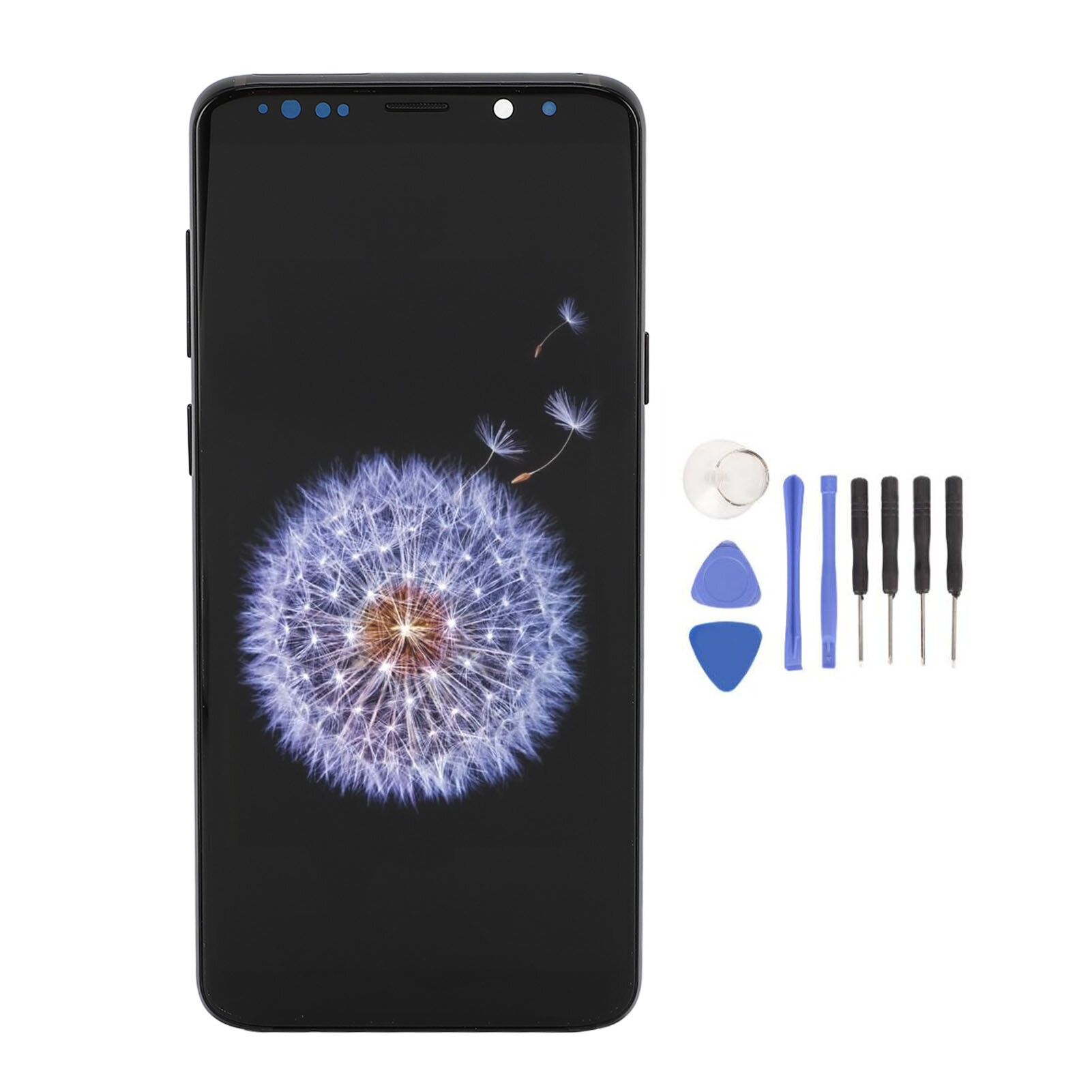 Замена экрана телефона 6.2 дюйма с каркасом и ремонтным комплектом ЖК -дисплея Дигитизатор сенсорный экран для Galaxy S9 Plus G9650 G965F G965U Black