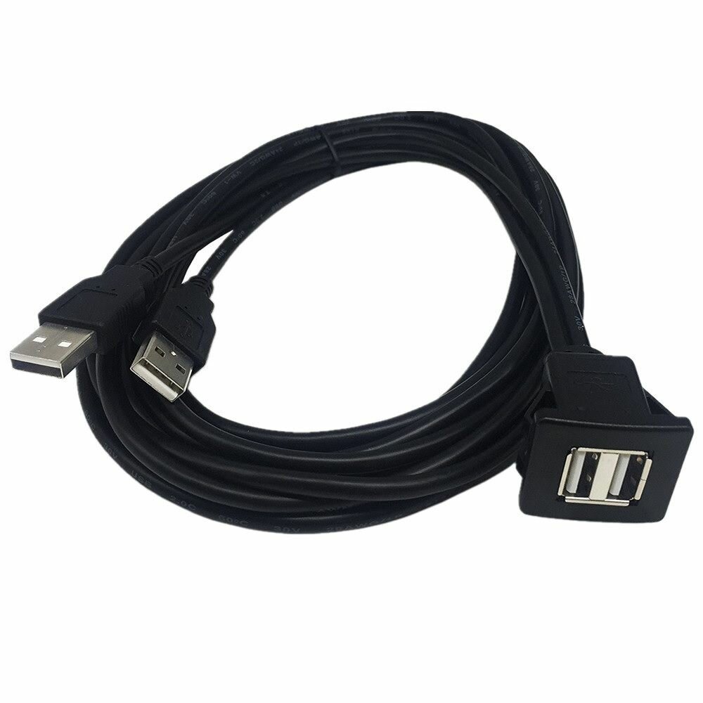 Кабель USB 2.0 с двойным разъемом папа-мама , удлинитель 1 м