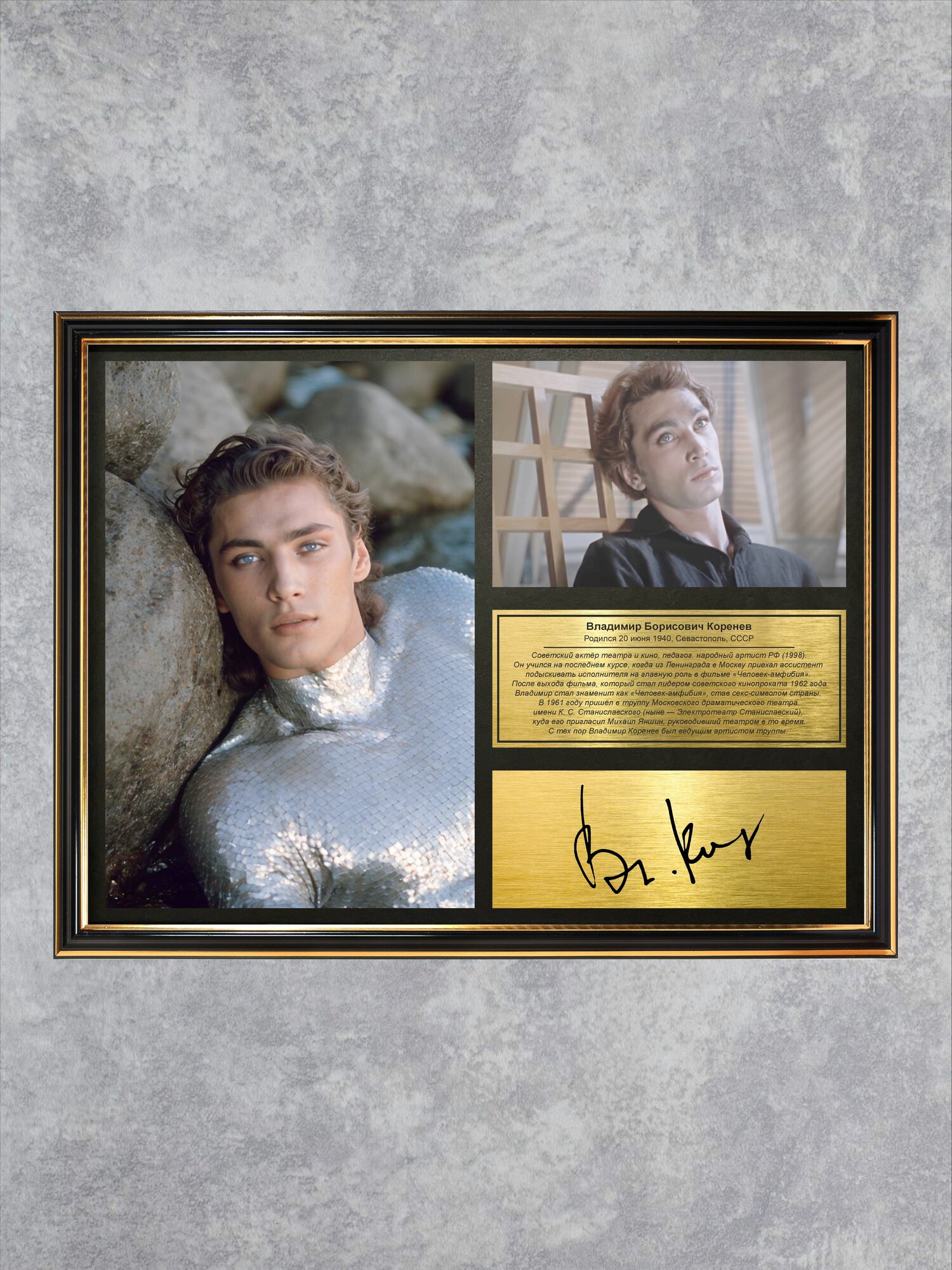 Владимир Коренев фотографии и автограф в рамке