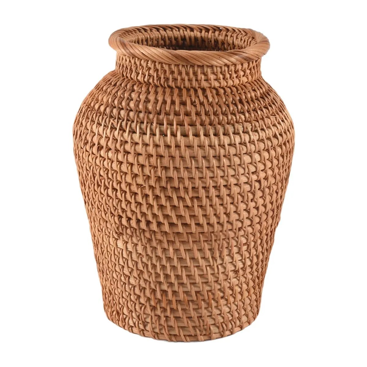 Плетеная корзина из ротанга подвесной цветочный горшок ваза для хранения