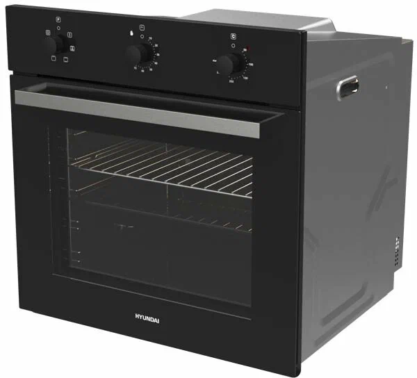 Духовой шкаф Электрический Hyundai HEO 6631 BG черное стекло