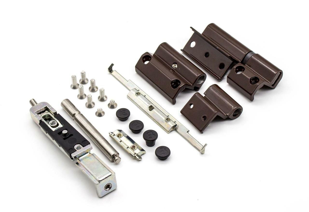 Комплект петель поворотно-откидных, Европаз, STUBLINA 4035.30, коричневый RAL 8017