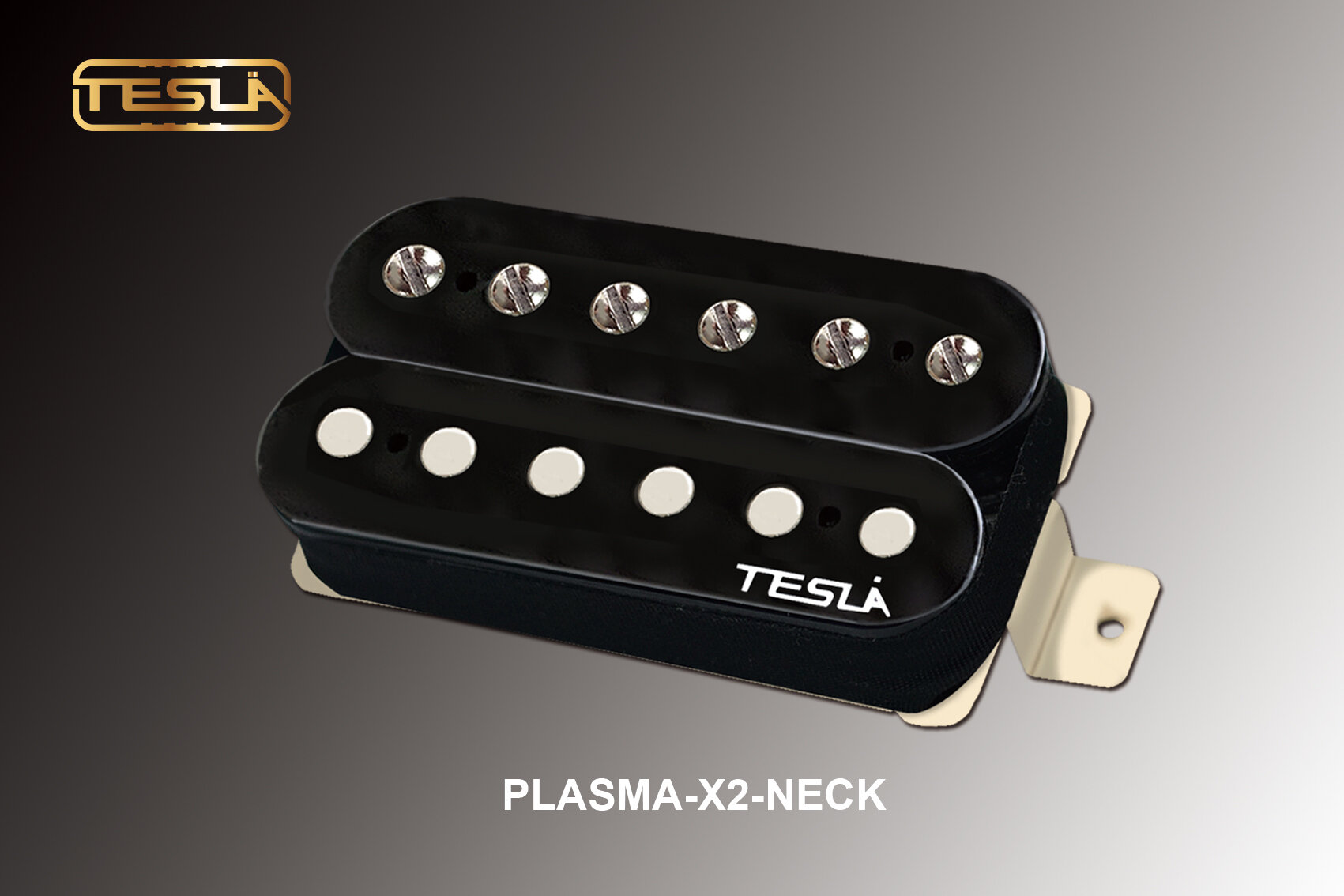 Tesla PLASMA-X2/BK/NE - звукосниматель для электрогитары, хамбакер, Алнико 5, 14,1 кОм, Чёрный