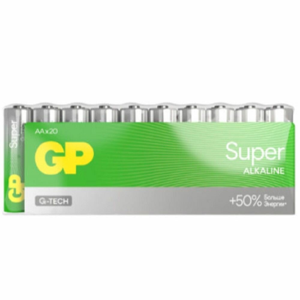 Gp Батарейка 15AA21 - 2CRSWC20 240 960 Super Alkaline G - Tech 20 шт. в уп - ке