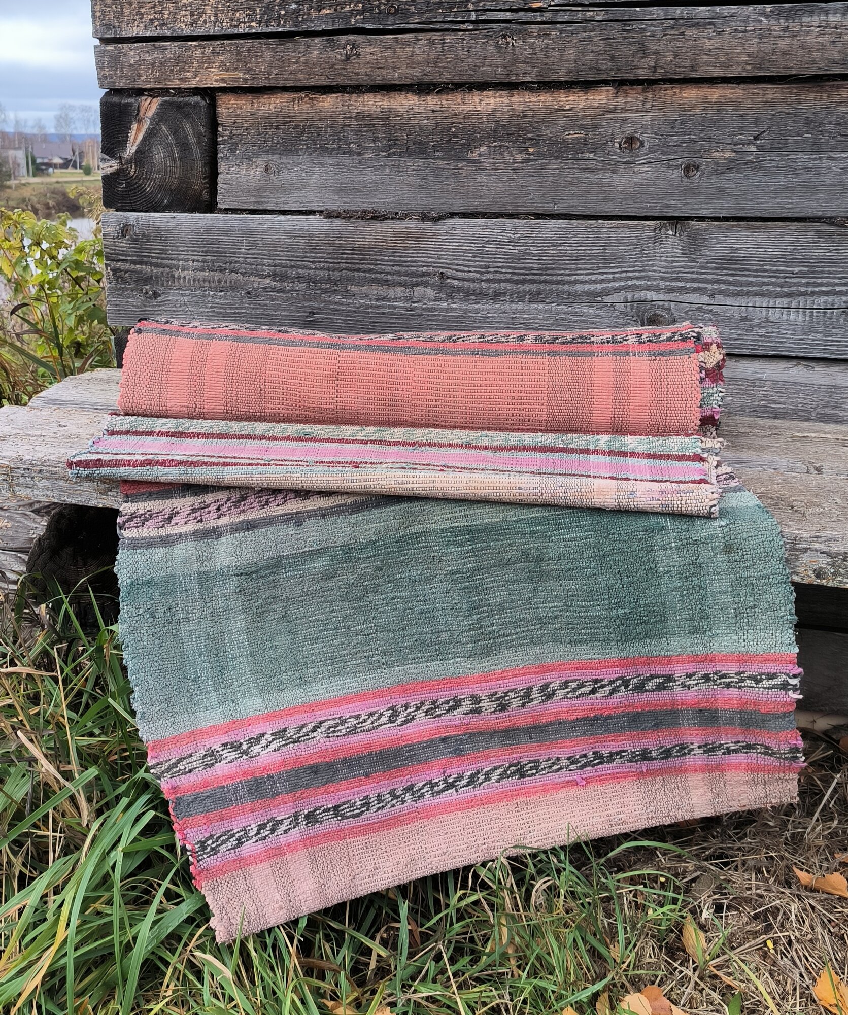 Половик домотканый разноцветный 4,37м./0,55м.