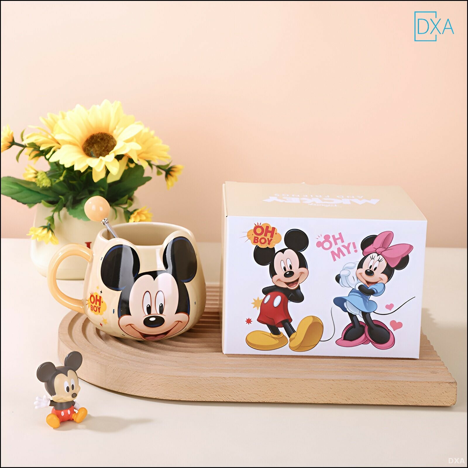 Кружка Disney "Микки Маус", керамика, нержавеющая сталь, 450мл