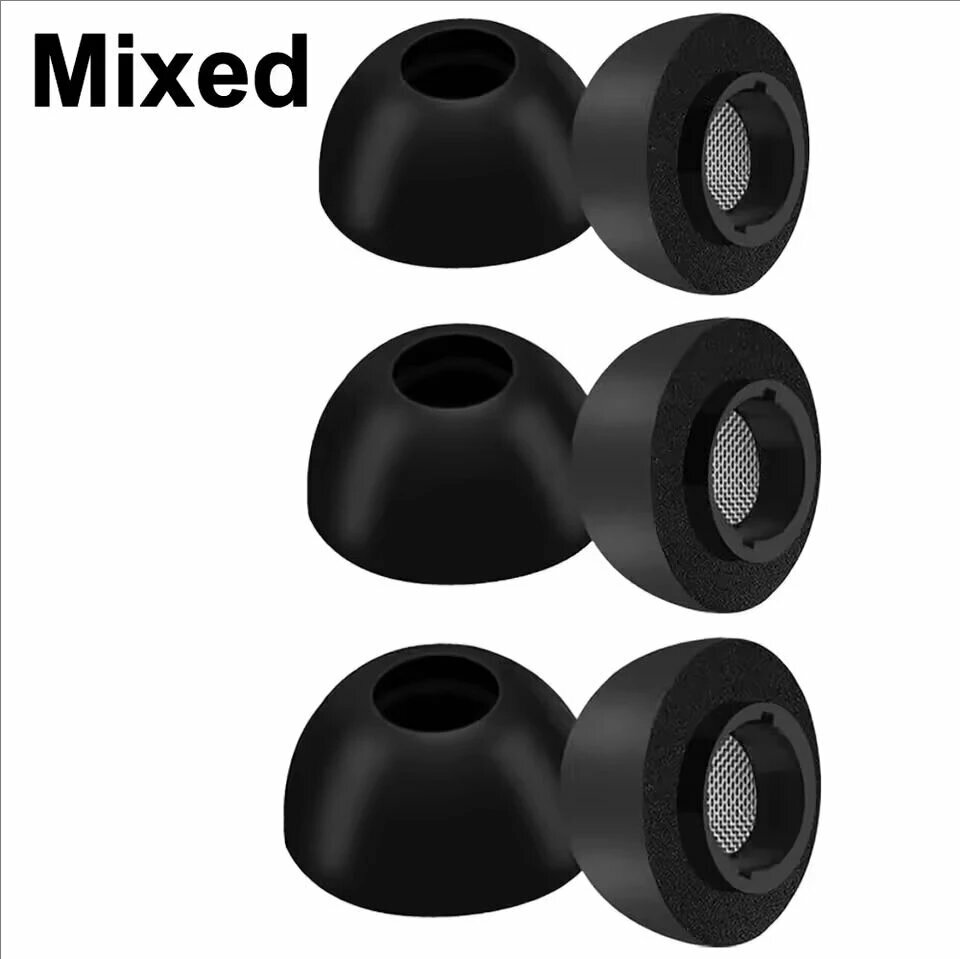 Губчаные амбушюры для Samsung Galaxy Buds3 Pro 3Pairs, Black-Mixed