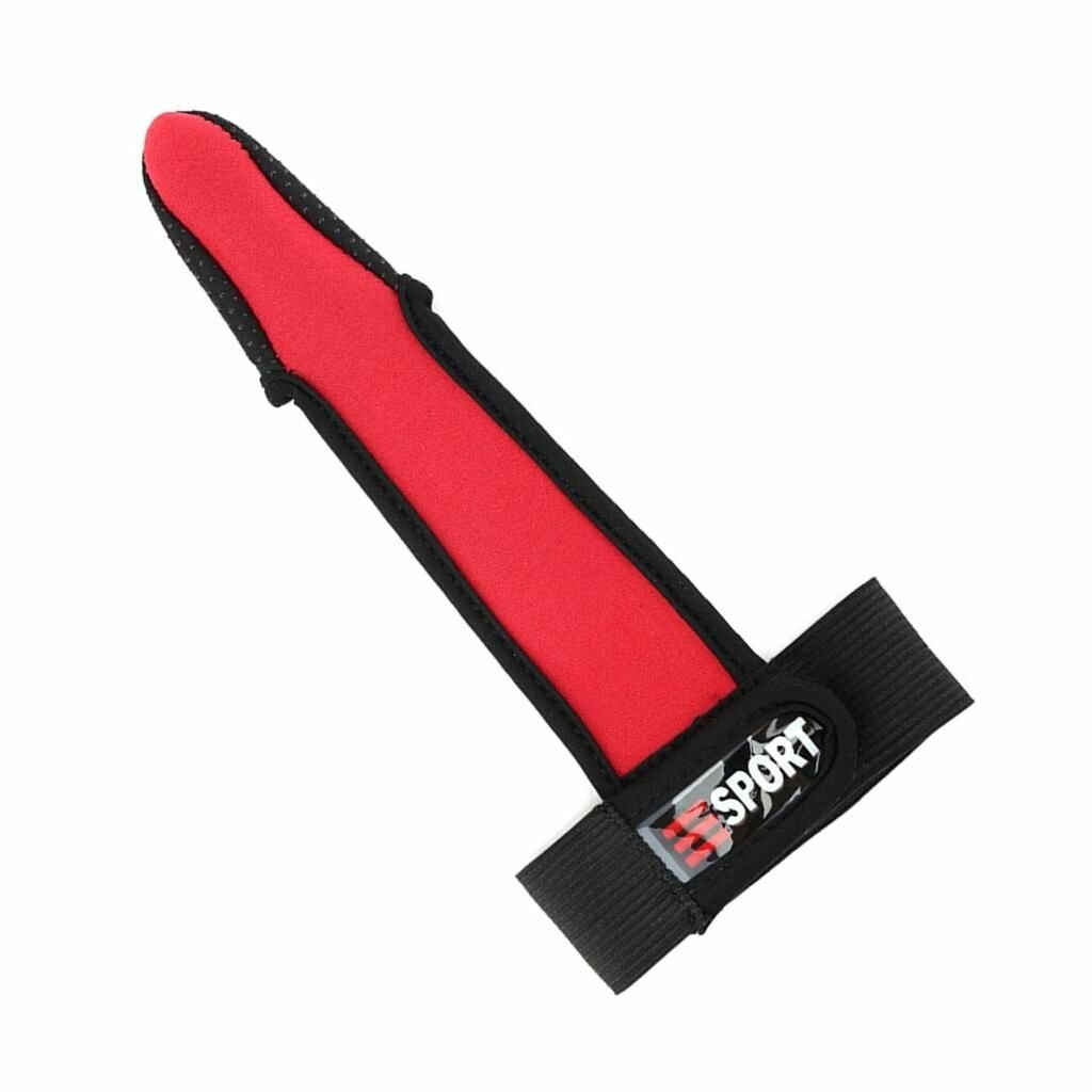 Перчатки для метания удилища с длинным ударом на один палец красные