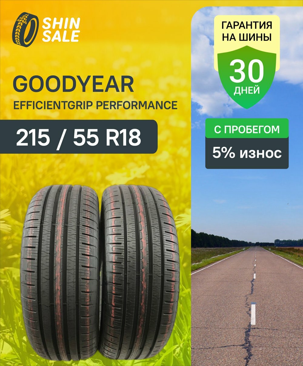 Летние БУ шины Goodyear EfficientGrip Performance 215/55 R18 5.0% износ T0149527