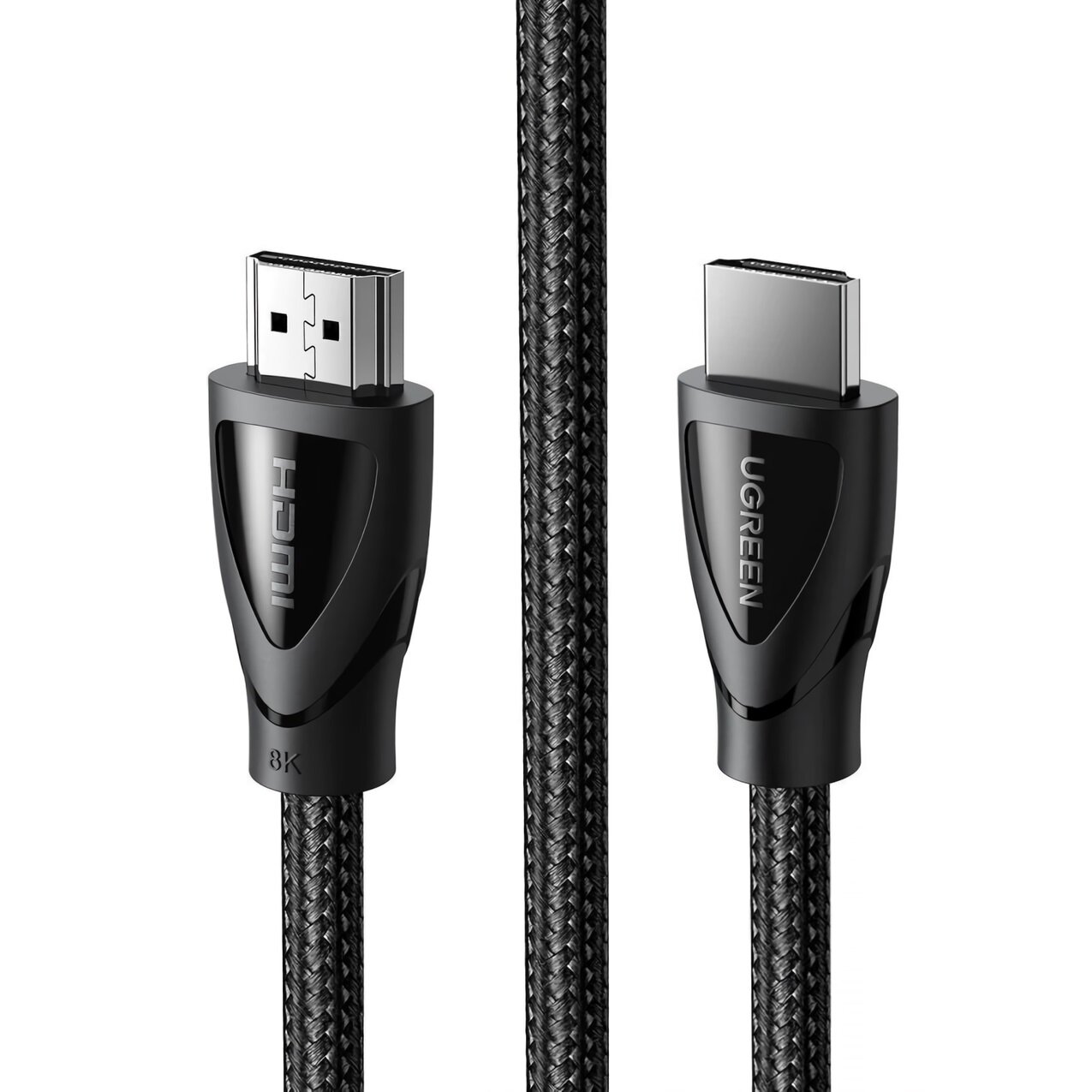 Кабель Ugreen HD140-80401 HDMI 2.1 to HDMI 2.1 Cable with Braided 1м, Black