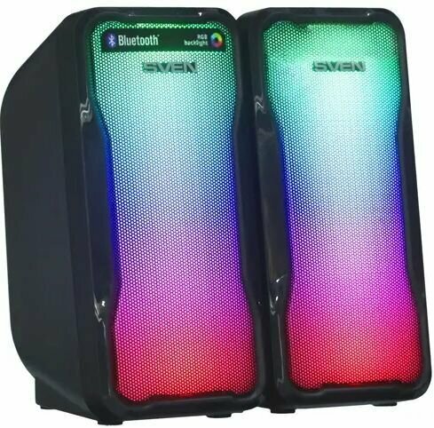 Колонки 2.0 SVEN 435 (435) черный 10 Вт, проводной ПДУ, Bluetooth, питание - USB порт
