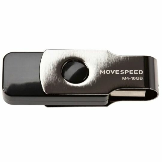 Память USB Flash 16 Гб Move Speed М4 (M4-16G) - поворотный, пластик, USB 2.0, чтение - 12 Мб/с