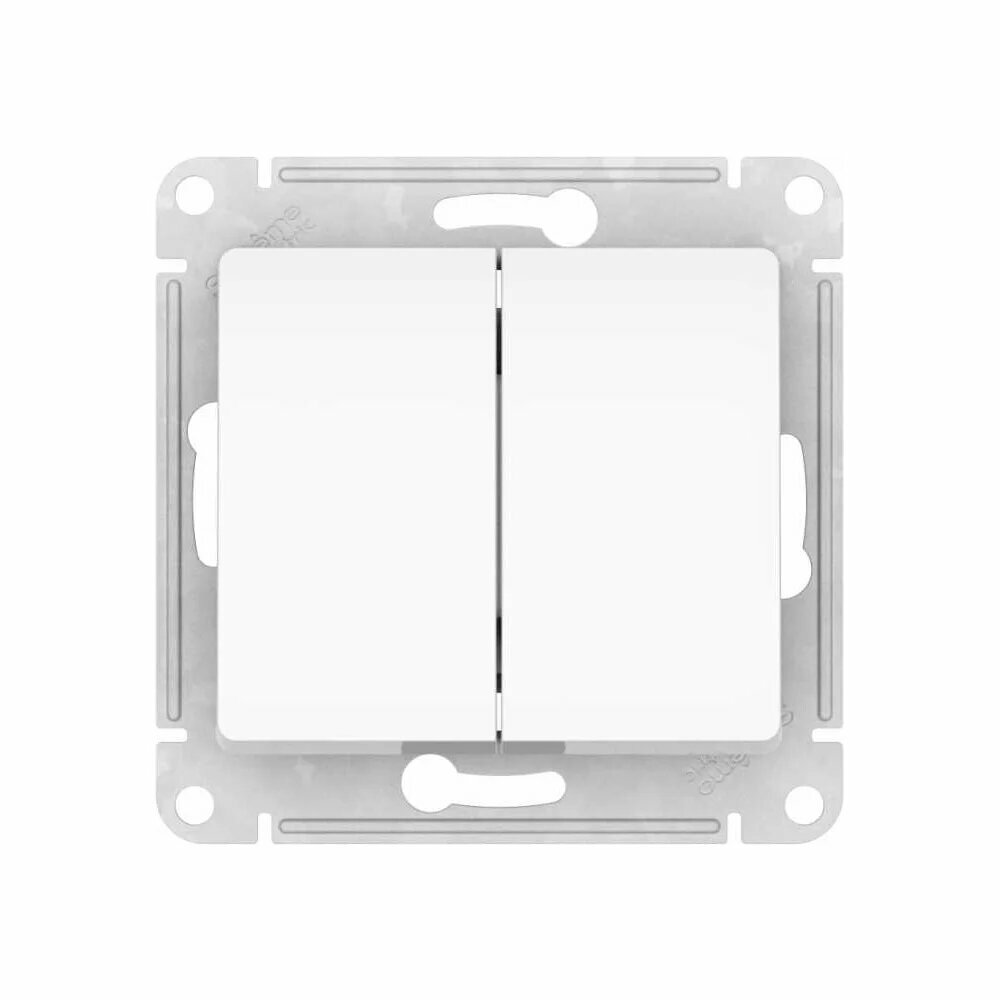Systeme Electric GLOSSA 2-клавишный выключатель, сх.5, 10АХ, мех, быстрозажим. клем, Белый GSL000151S