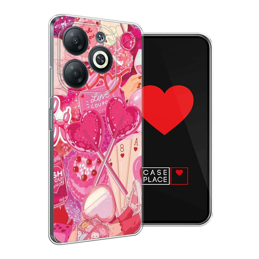 Чехол на Infinix Smart 8/8 HD/HOT 40i / Инфиникс Смарт 8/8 HD/HOT 40i с принтом "Love coupon - 14 февраля" — фото 1