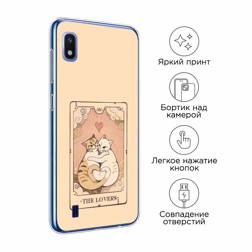 Чехол на Samsung Galaxy A10 / Самсунг Галакси А10 с принтом "The lovers cats 1 - 14 февраля" — фото 1