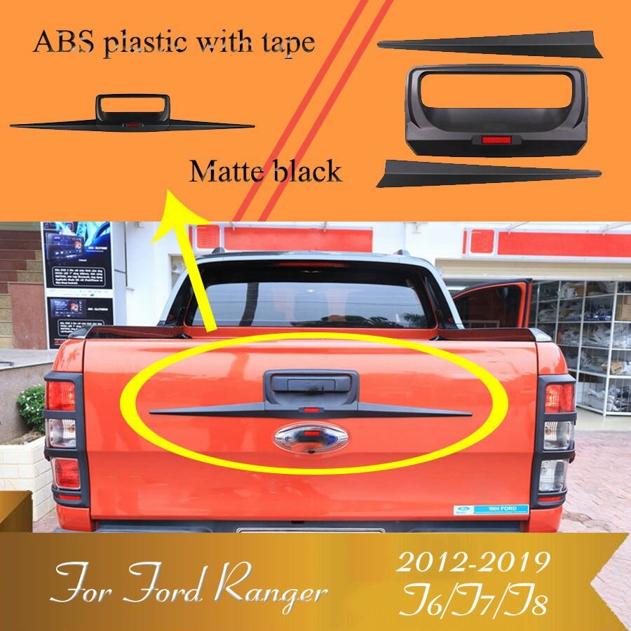 Накладка на заднюю дверь ABS пластик матовый черный отделка багажника для Ford Ranger 2012-2019 T6/T7