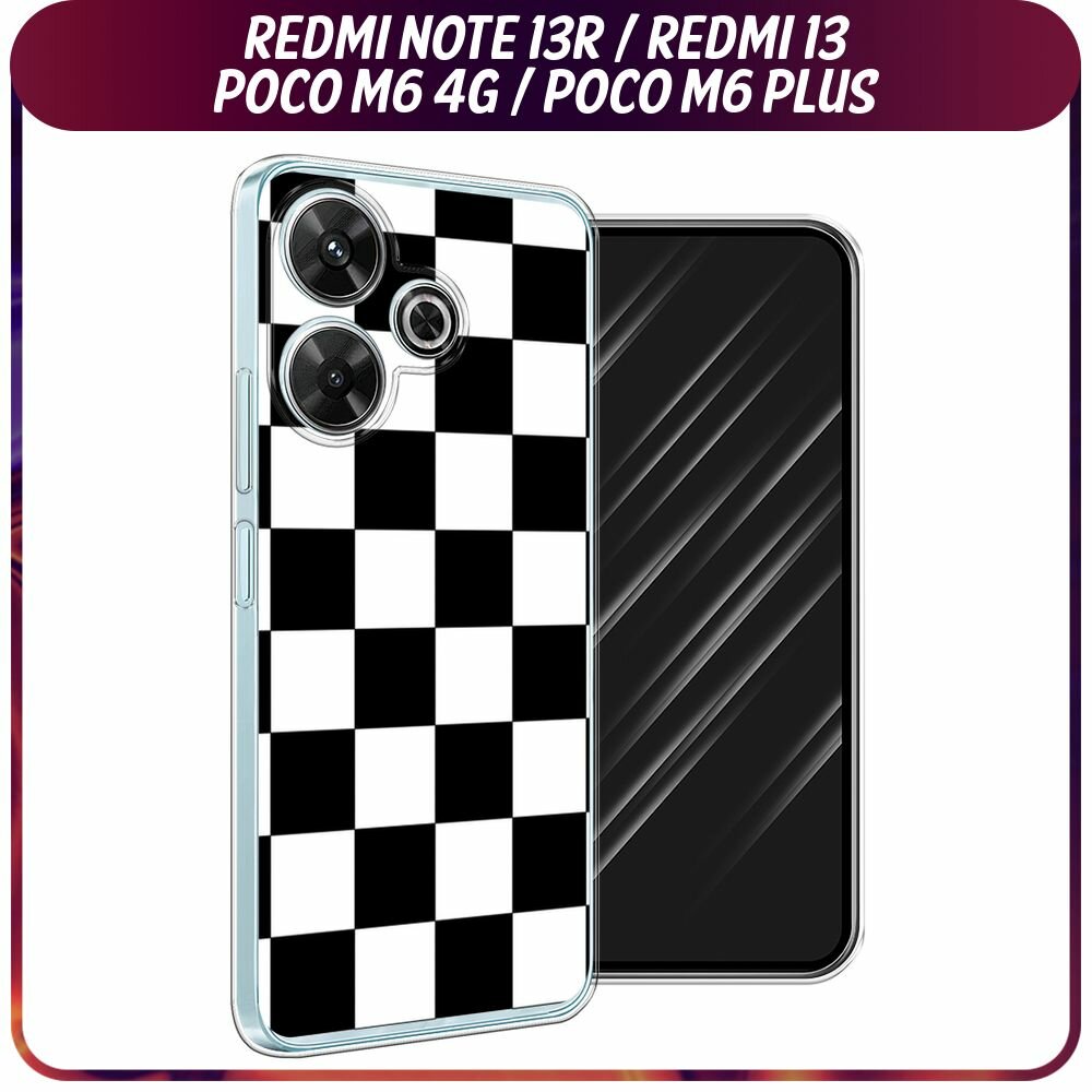 Чехол на Xiaomi Redmi Note 13R/Redmi 13/Poco M6 4G/M6 Plus / Сяоми Редми Ноут 13R с принтом "Шахматная доска"