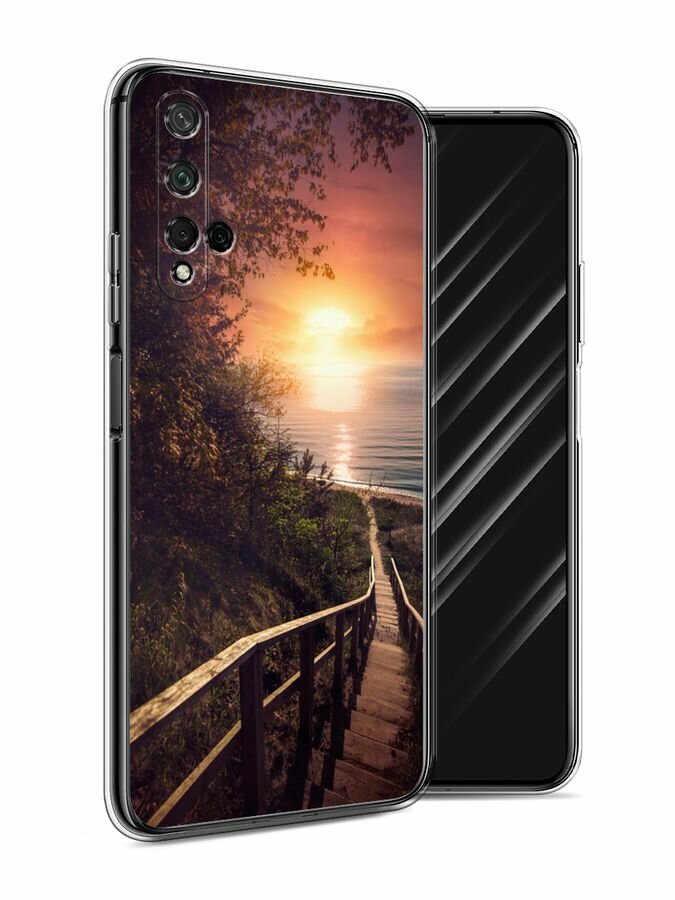 Чехол на Honor 20/Huawei Nova 5T / Хонор 20/Хуавей Нова 5Т с принтом "Мост у воды"