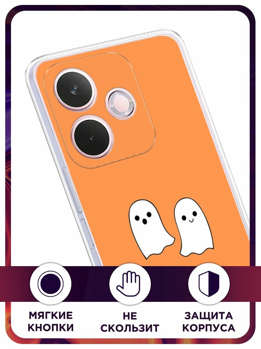 Силиконовый чехол на Oppo A5 Pro / Оппо А5 Про с принтом Cute ghosts — фото 1