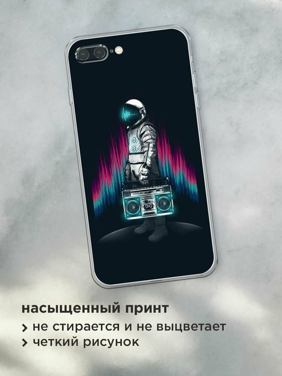 Чехол на Apple iPhone 7 Plus / Айфон 7 Плюс с принтом "Космическая вечеринка" — фото 1