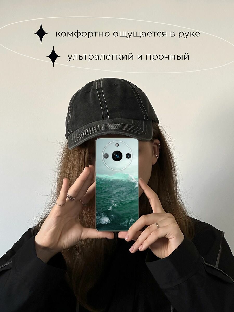 Силиконовый чехол на Realme 11 Pro / Реалми 11 Про с принтом "Волны 12" — фото 1