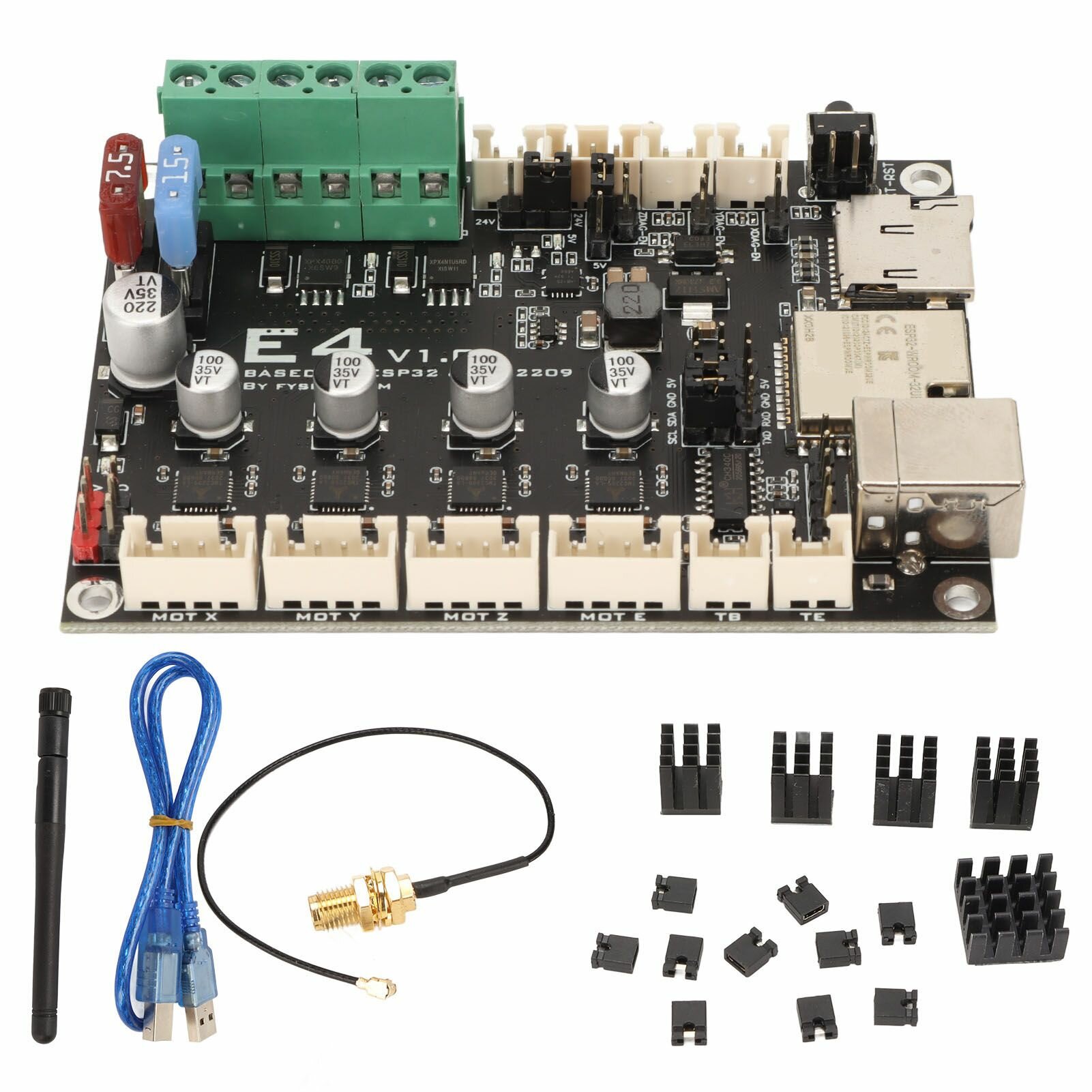 ESP32 240 МГц 12-24 В, WiFi/BT, E4 V1.0, контроллер 3D-принтера