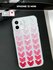 Чехол на Apple iPhone 12 mini / Айфон 12 Мини с принтом "Градиент из сердечек"