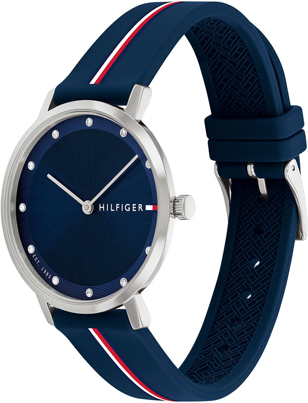 Наручные часы TOMMY HILFIGER, серебряный, синий, красный — фото 1
