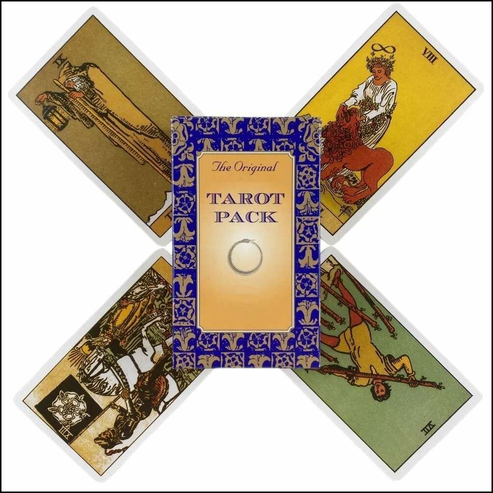 Карты Таро Уэйта для начинающих бордюр / The Rider Tarot, обучающая колода 78 шт11