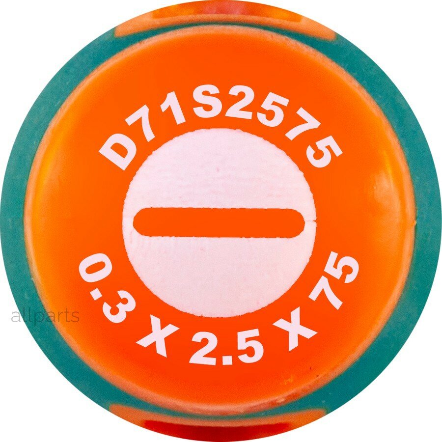 JONNESWAY D71S2575 D71S2575 Отвертка стержневая шлицевая ANTI-SLIP GRIP, SL2.5х75 мм