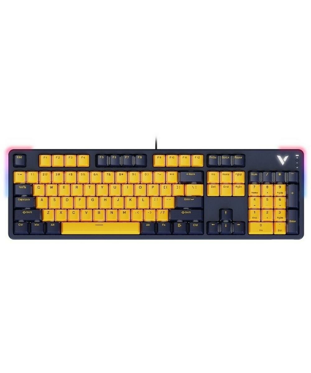 Клавиатура механическая RAPOO V500PRO-2024 Желтый\Синий USB