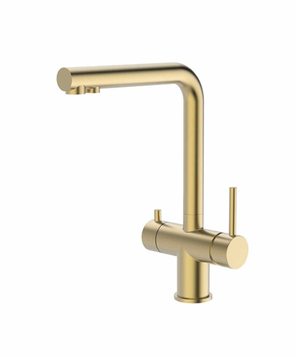 Смеситель для кухни под фильтр с гибким изливом под фильтр от бренда Vieir N15036-S матовое золото