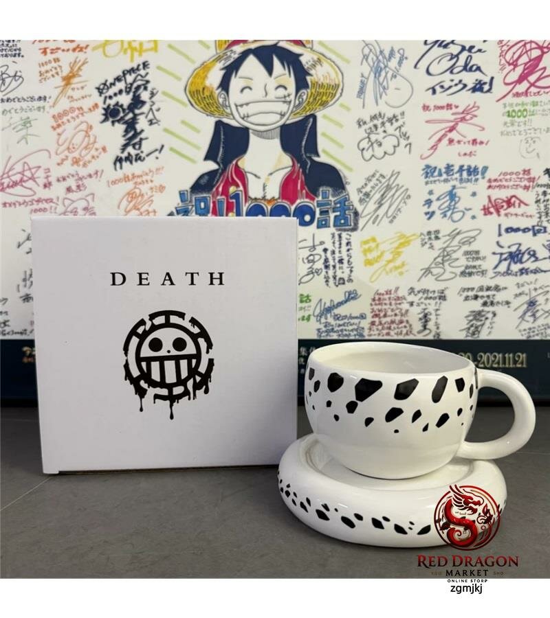 Аниме-набор «Ван Пис»: керамическая чашка с блюдцем для кофе / Высококачественные парные чашки для чая и молока
