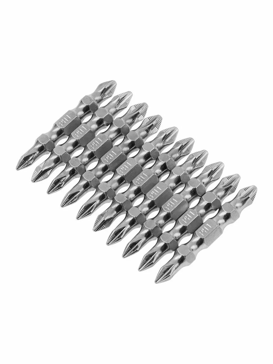 Набор бит для шуруповерта PH2-PH1х45, S2, 10 шт, GROSS 11211