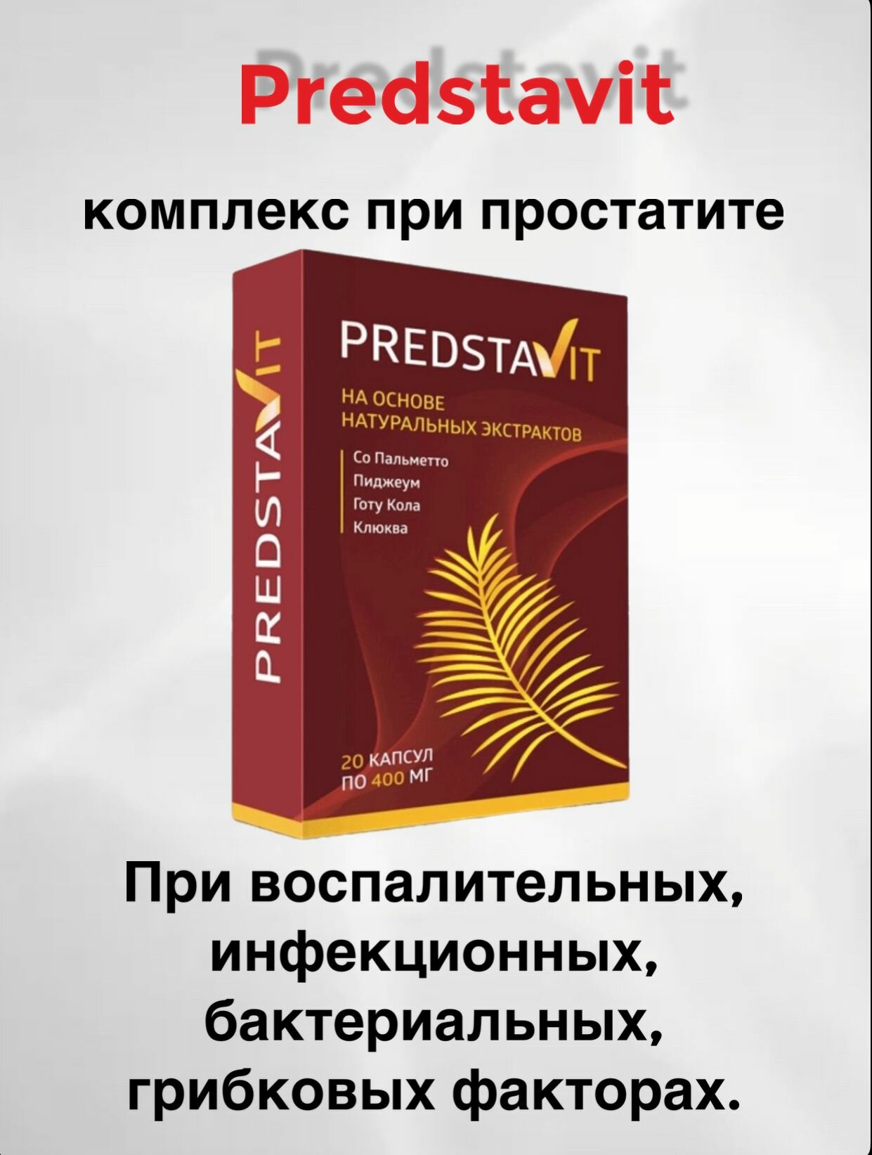 Predstavit (Представит) комплекс при простатите, 20 капсул