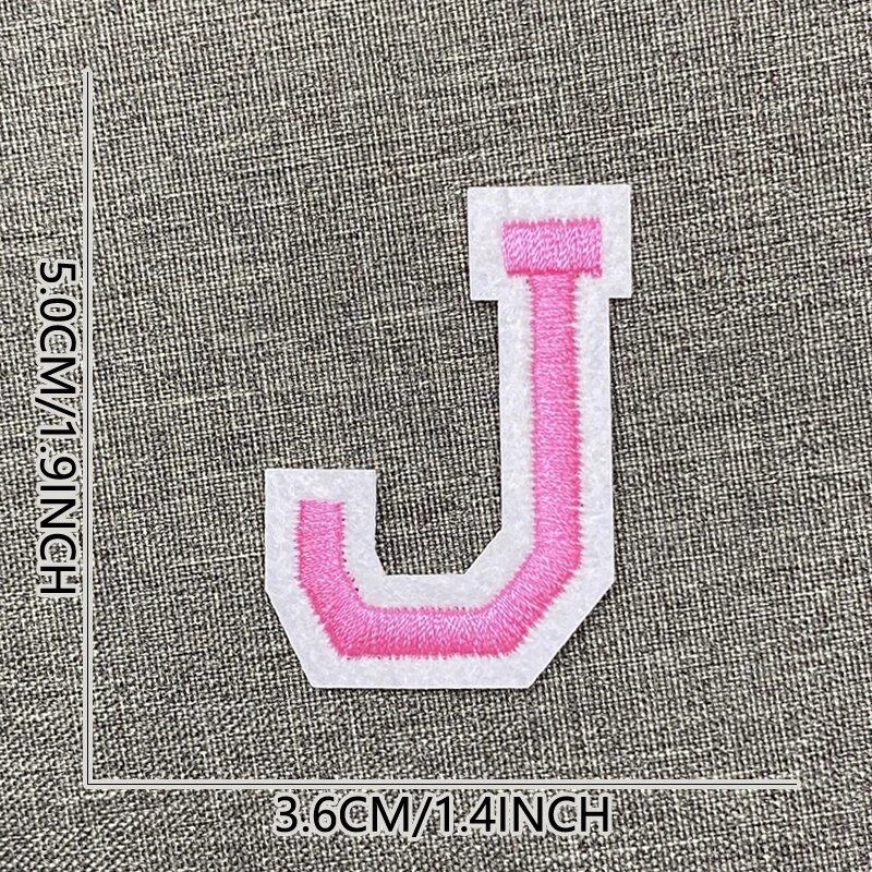 Термоаппликации вышитые буквы розовые Розовый, Y140023j