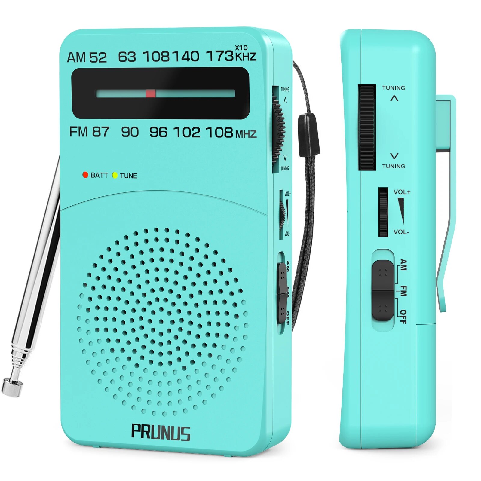 PRUNUS J-166 Портативное радио AM/FM, синий