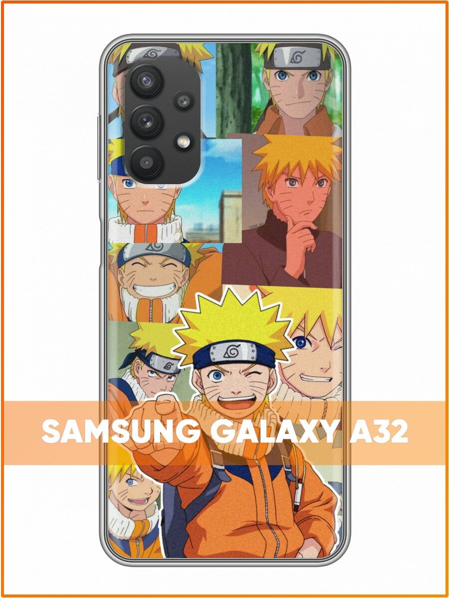 Чехол для Samsung Galaxy A32 с принтом Аниме Наруто (Самсунг Галакси А32)
