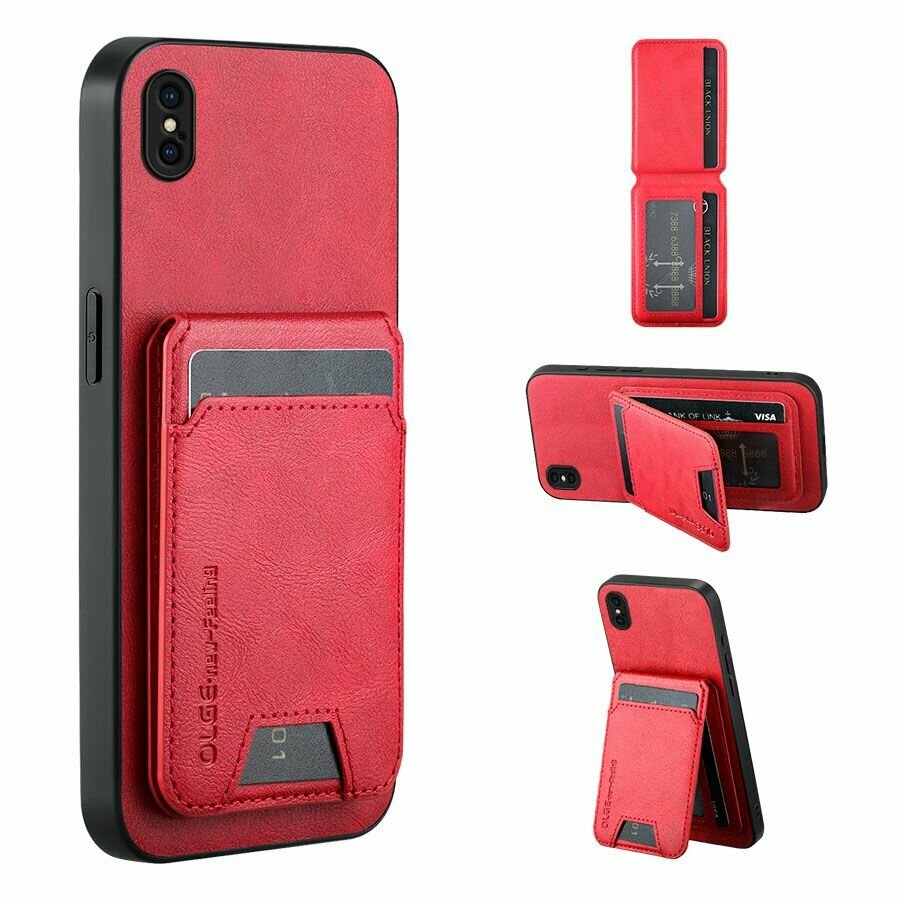 Картхолдер мужской на Apple iPhone X/XS (айфон X/Xc) с MagSafe-Чехол бумажник