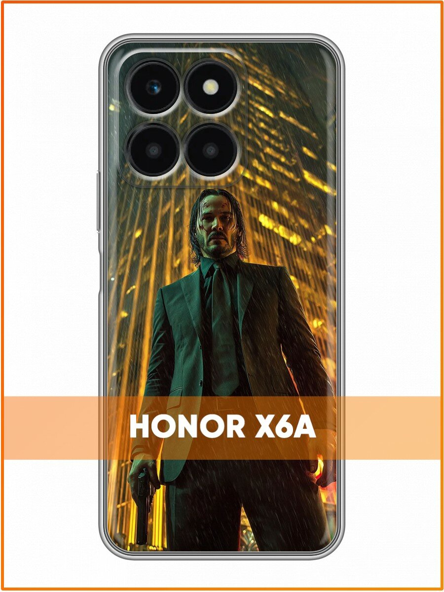 Чехол для Honor X6a с принтом для мужчин Джон Уик (Хонор Х6а)