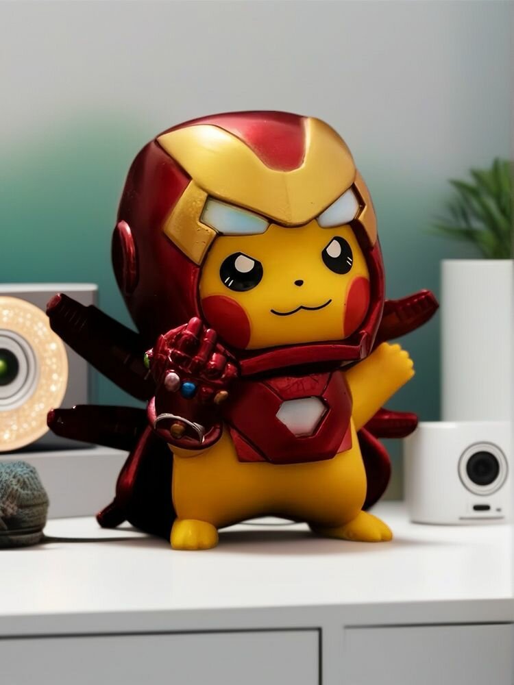 Пикачу, потому что модель Железного человека из серии Marvel Avengers украшает игрушку
