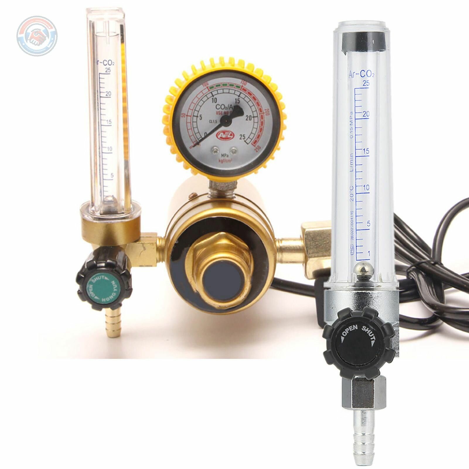 Газовый редуктор для сварки CO2 аргон, двойной манометр потока, универсальный датчик расхода газа для сварочного аппарата